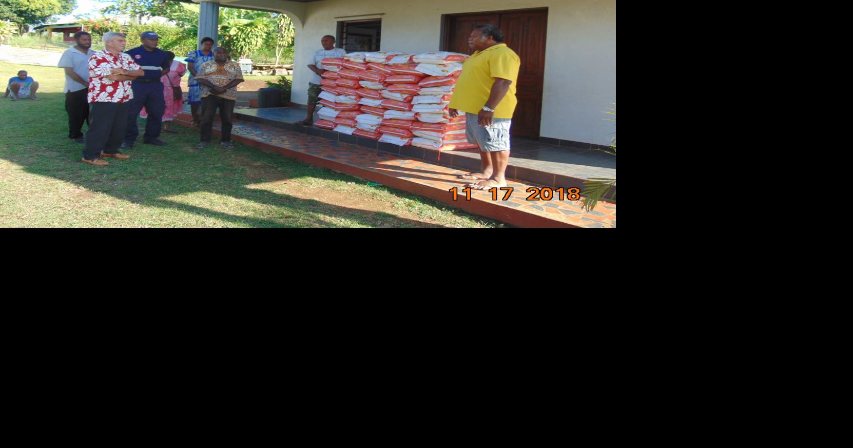 PVMC presents food to displaced Ambae families living in Town | News ...