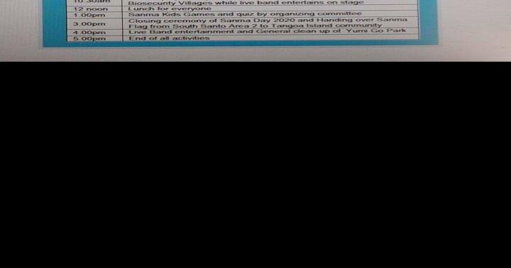 SANMA DAY CELEBRATED TODAY | News | dailypost.vu