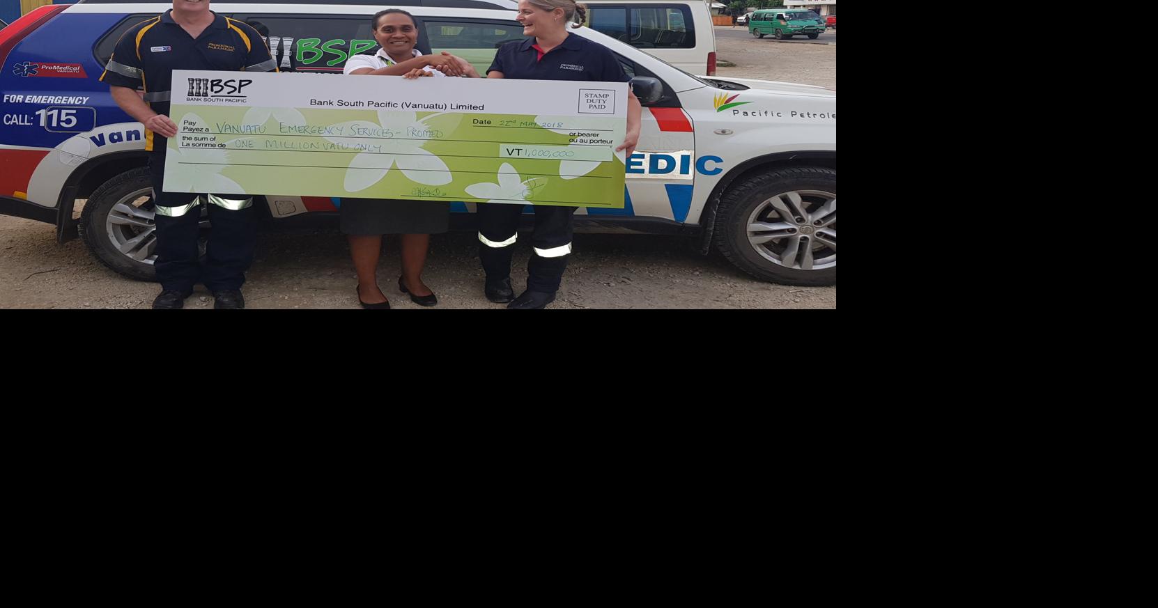 BSP Gives a Million to save lives with Vanuatu Emergency Services ...