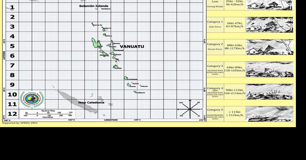 Revised Vanuatu Tropical Cyclone Tracking Map | News | dailypost.vu