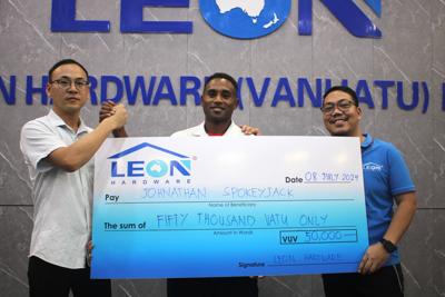 Leon Hardware rewards Johnathan Spokeyjack with VT50,000 | Sports ...