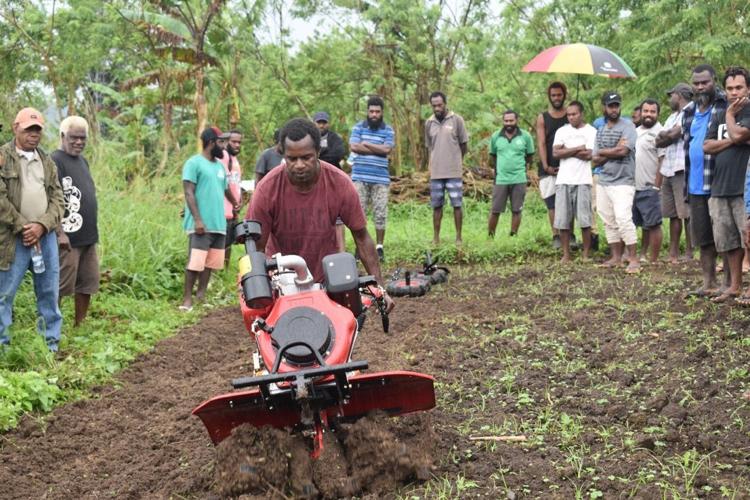 First training for farmers on using rotavators as part of mechanization ...
