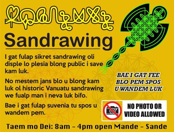 Institute exhibits 300 unique sand drawings | News | dailypost.vu