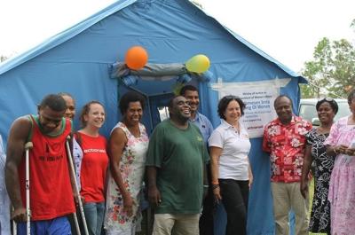 Gender, protection and disability tent set up | News | dailypost.vu