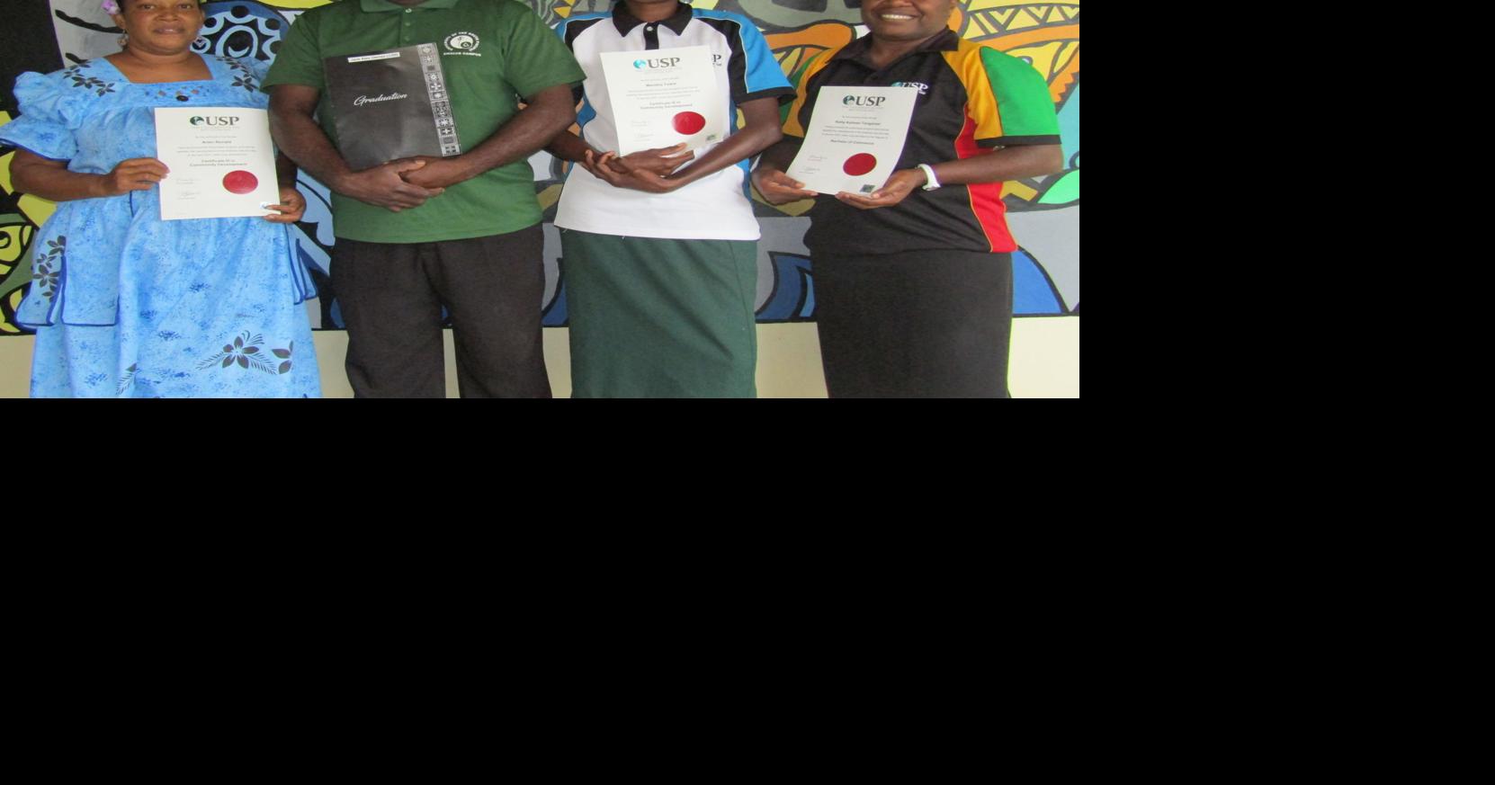 USP Emalus staff stand tall amongst graduates on USP Graduation Day ...