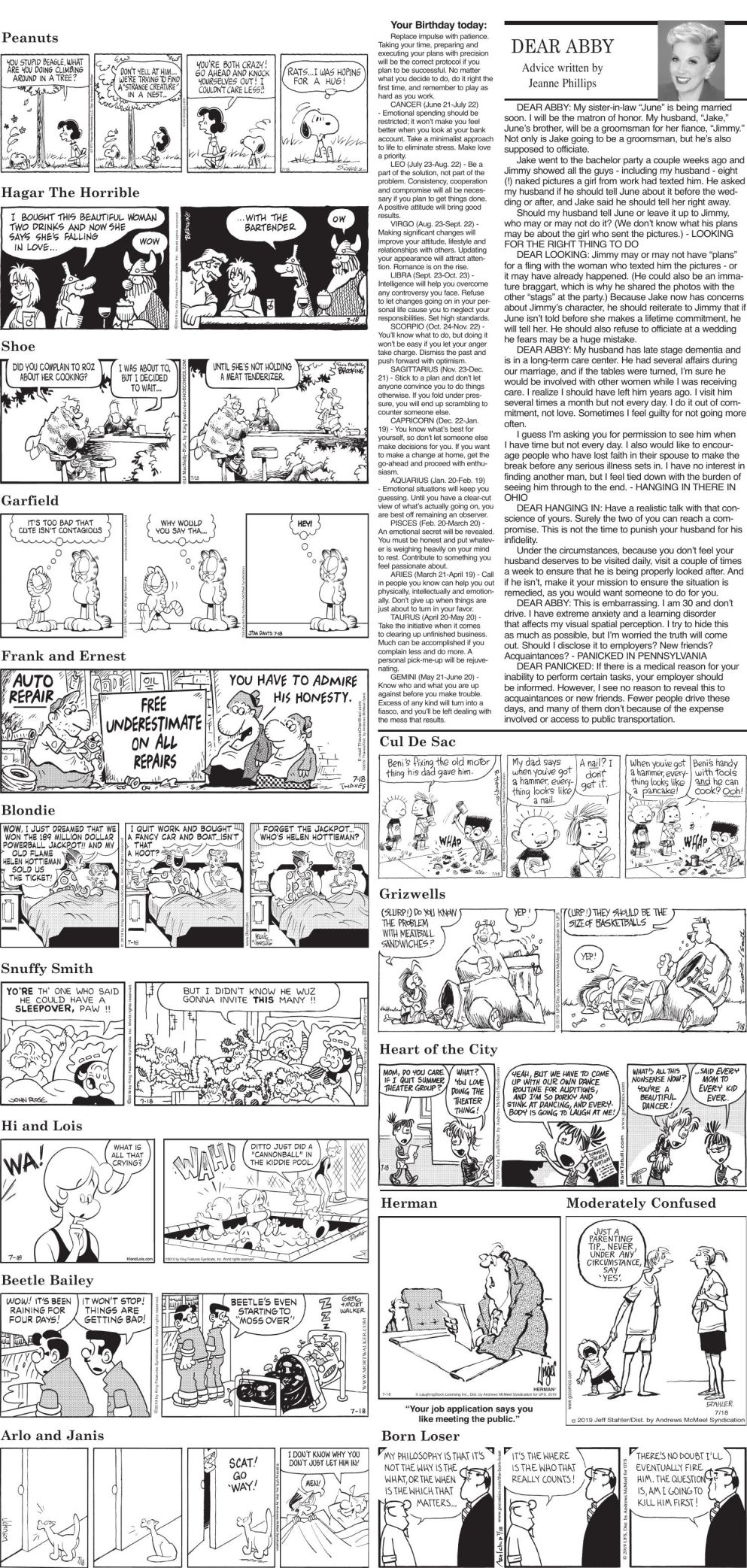 Thursday, July 18 comics | Comics | dailypostathenian.com