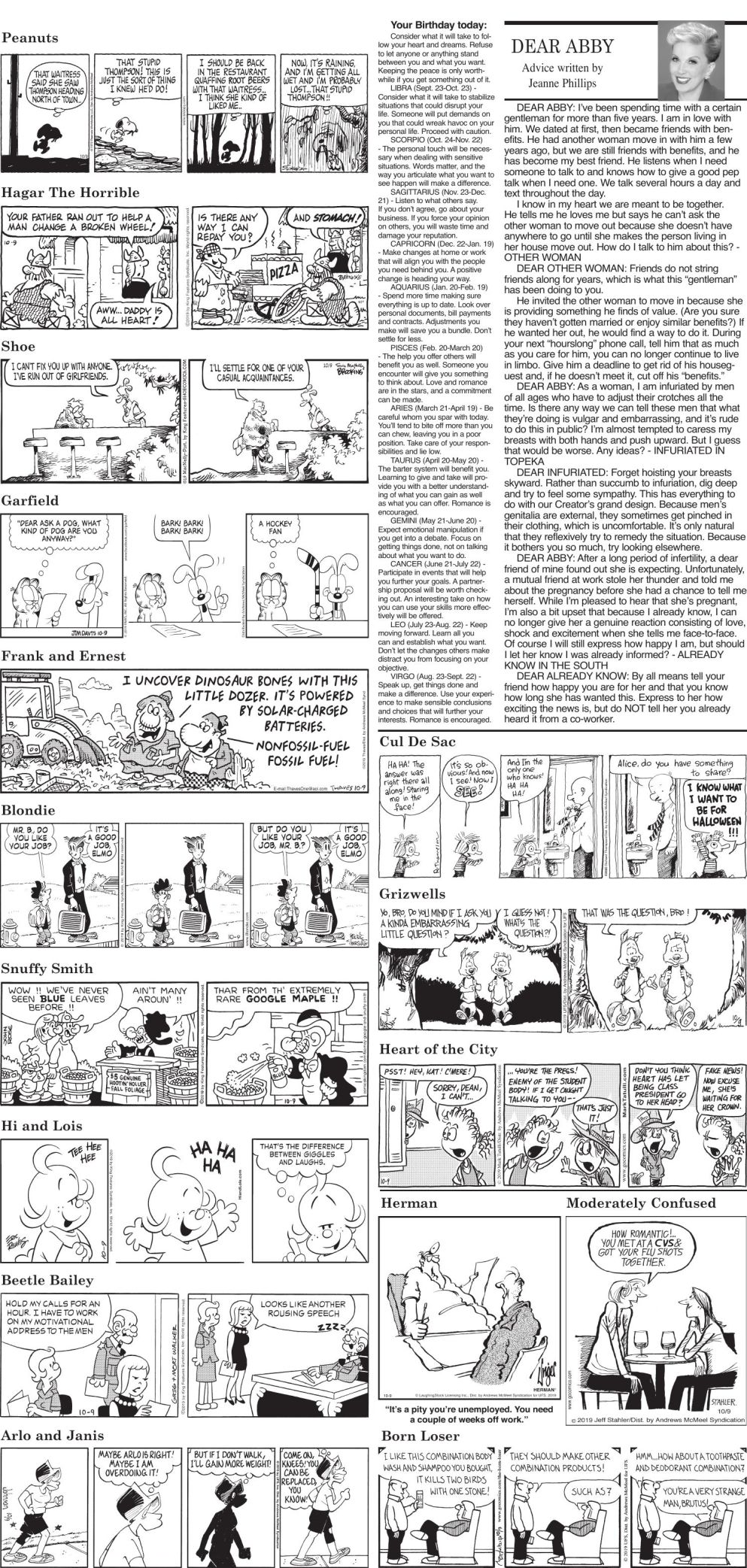 Wednesday, October 9 comics | Comics | dailypostathenian.com