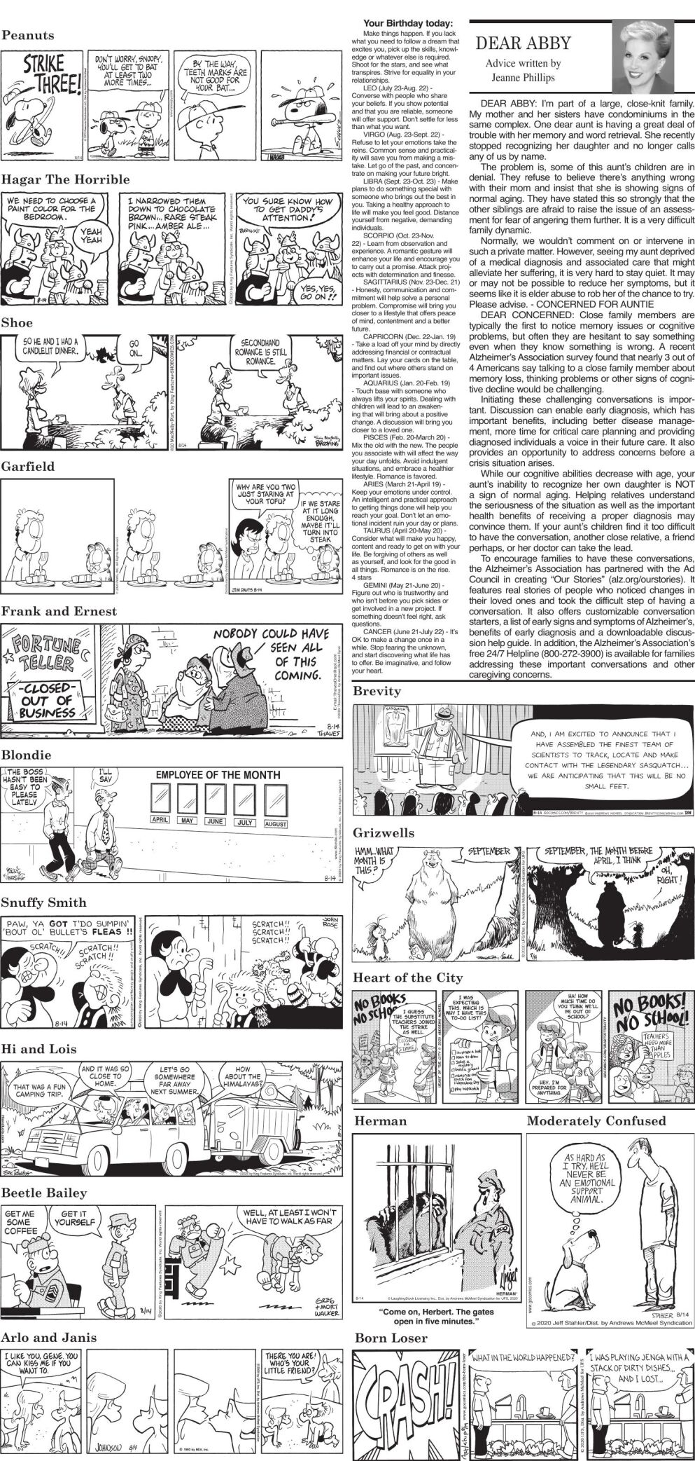 Friday, August 14 | Comics | dailypostathenian.com