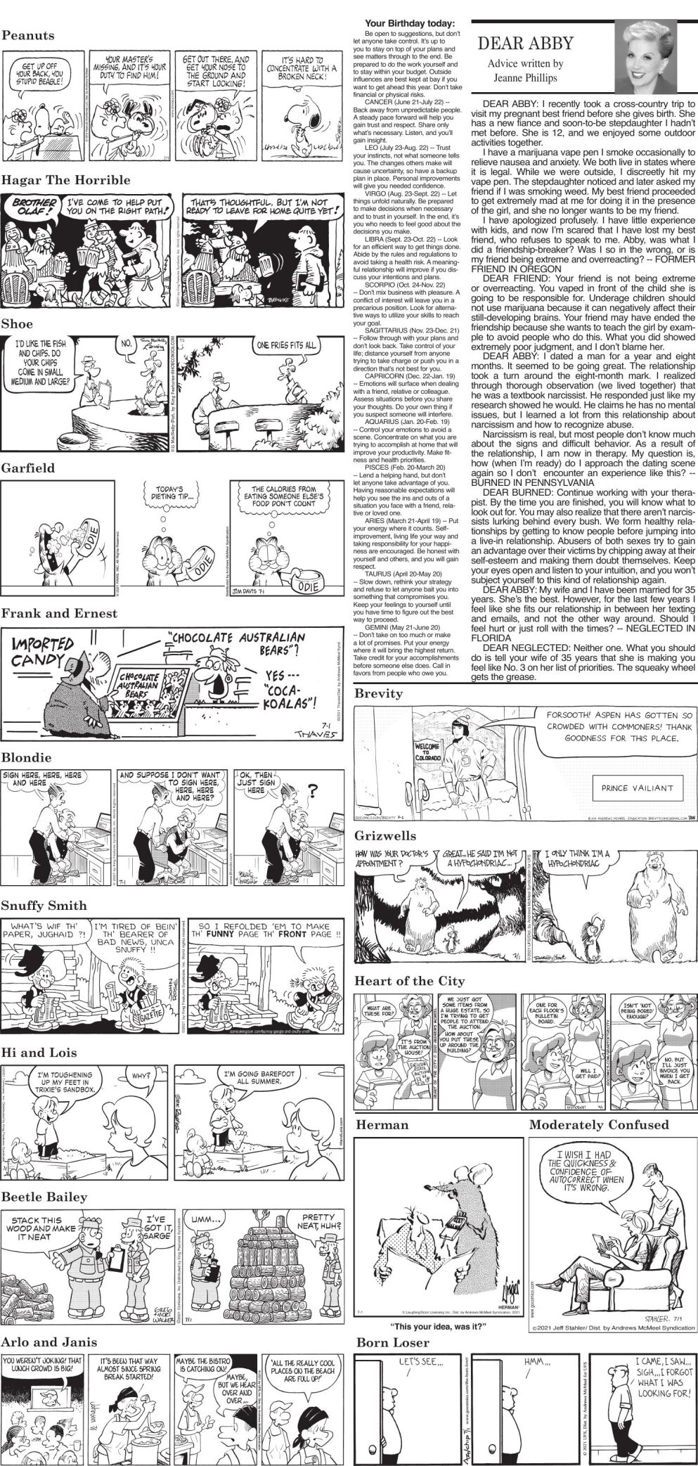 Thursday, July 1 | Comics | dailypostathenian.com