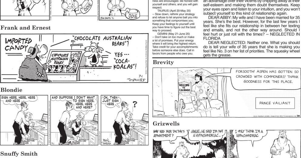 Thursday, July 1 | Comics | dailypostathenian.com