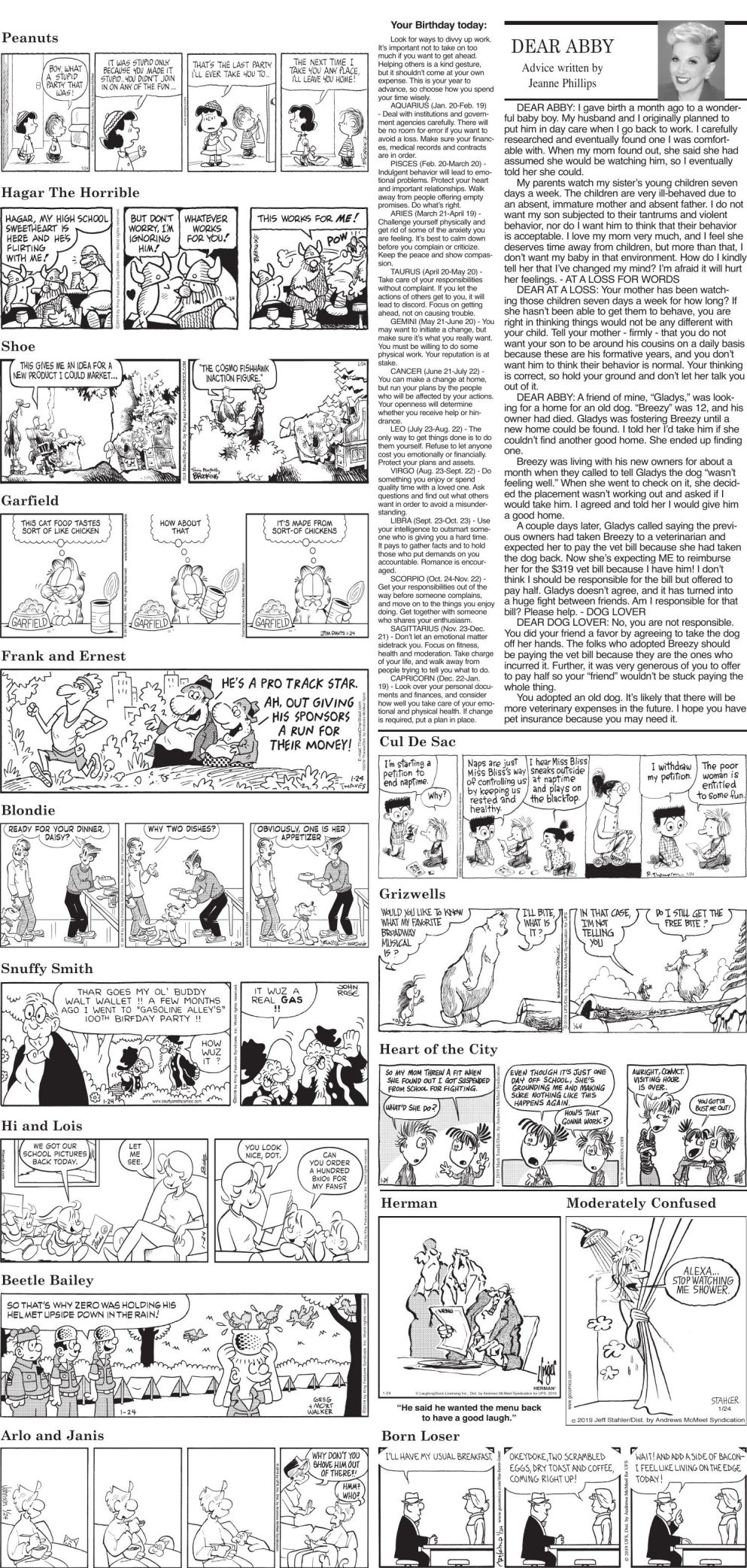 Thursday January 24 comics | Comics | dailypostathenian.com