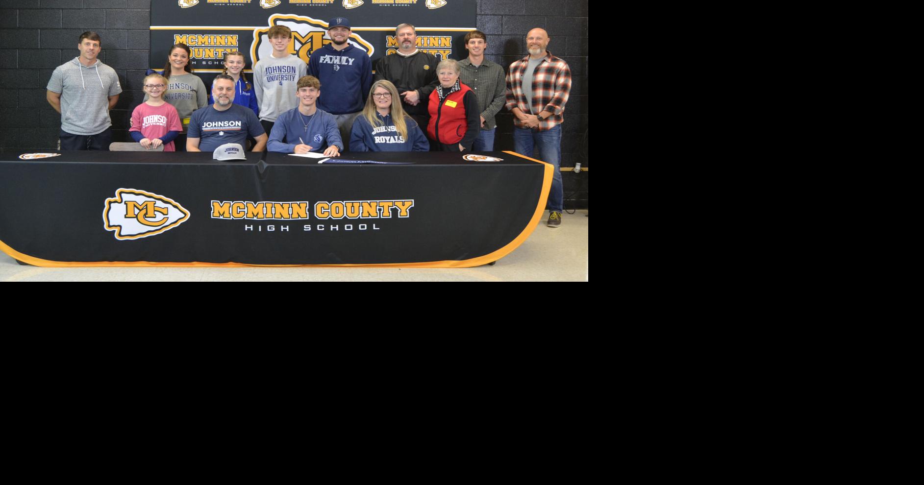 McMinn County's Ethan Barrett signs with Johnson University baseball ...