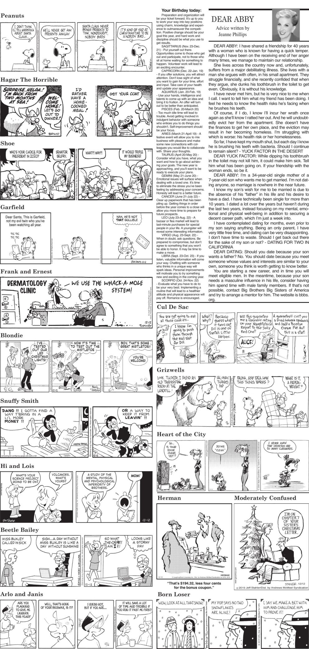Thursday, December 12 comics | Comics | dailypostathenian.com