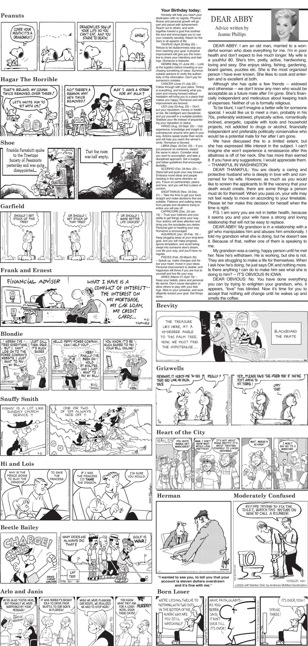 Thursday, April 21 | Comics | dailypostathenian.com