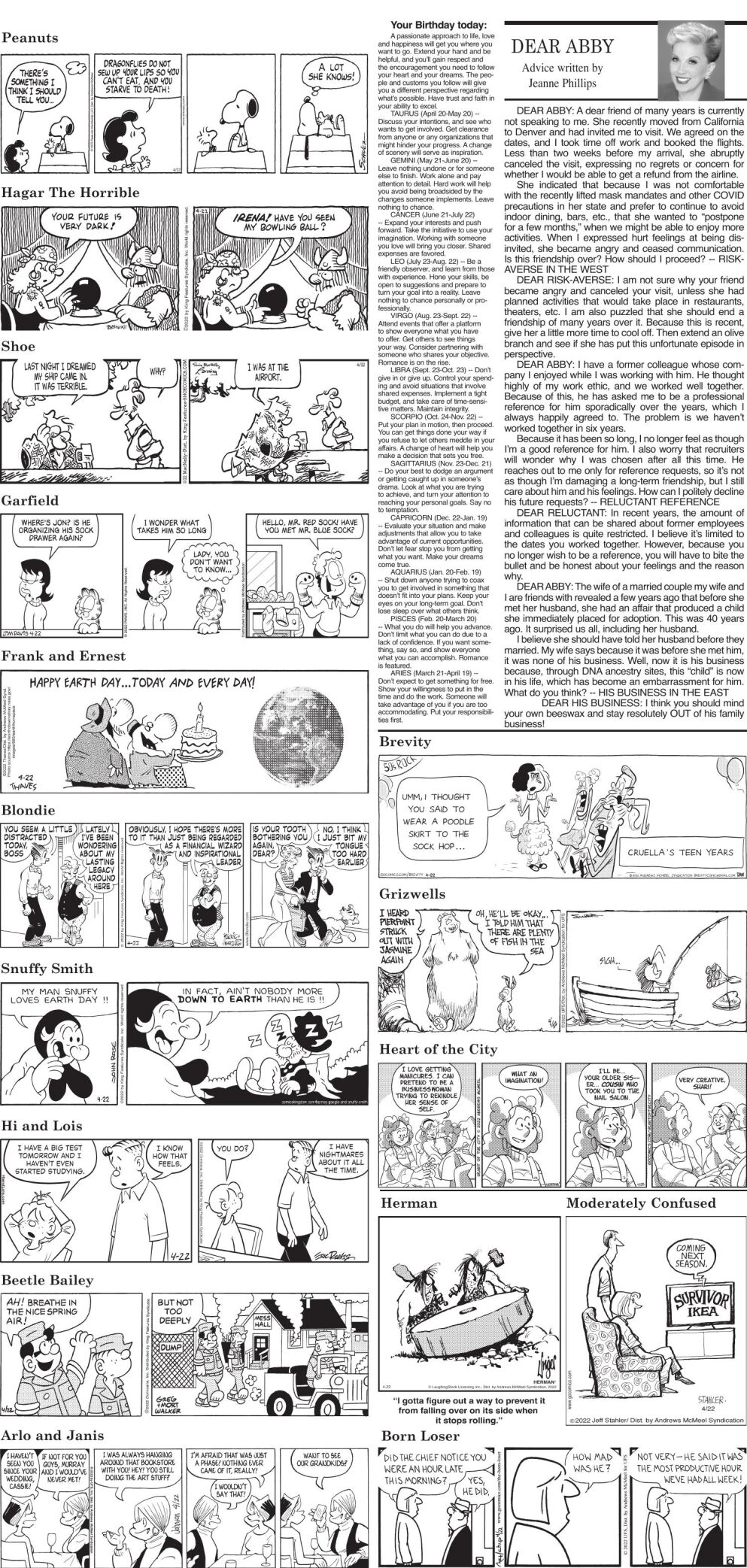 Friday, April 22 | Comics | dailypostathenian.com