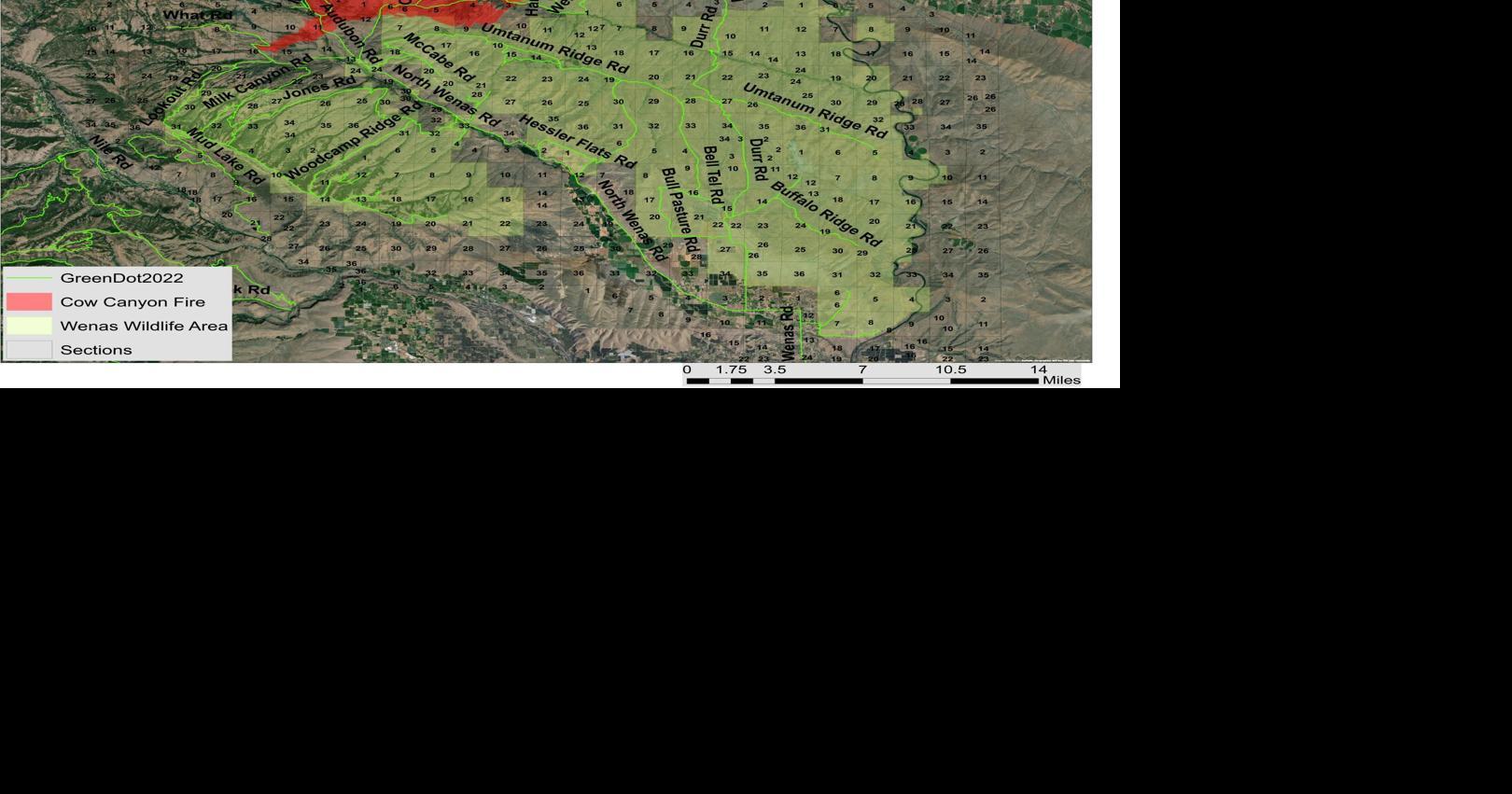 Crews transition out of Cow Canyon, Vantage Highway fires, new ...