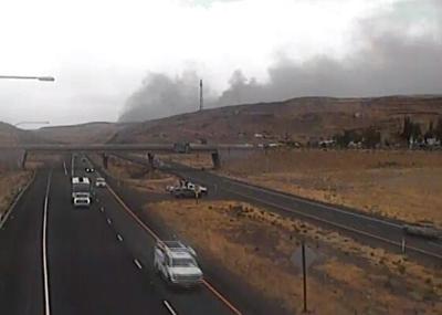 Wind-driven fire threatening the town of Vantage | All Access ...