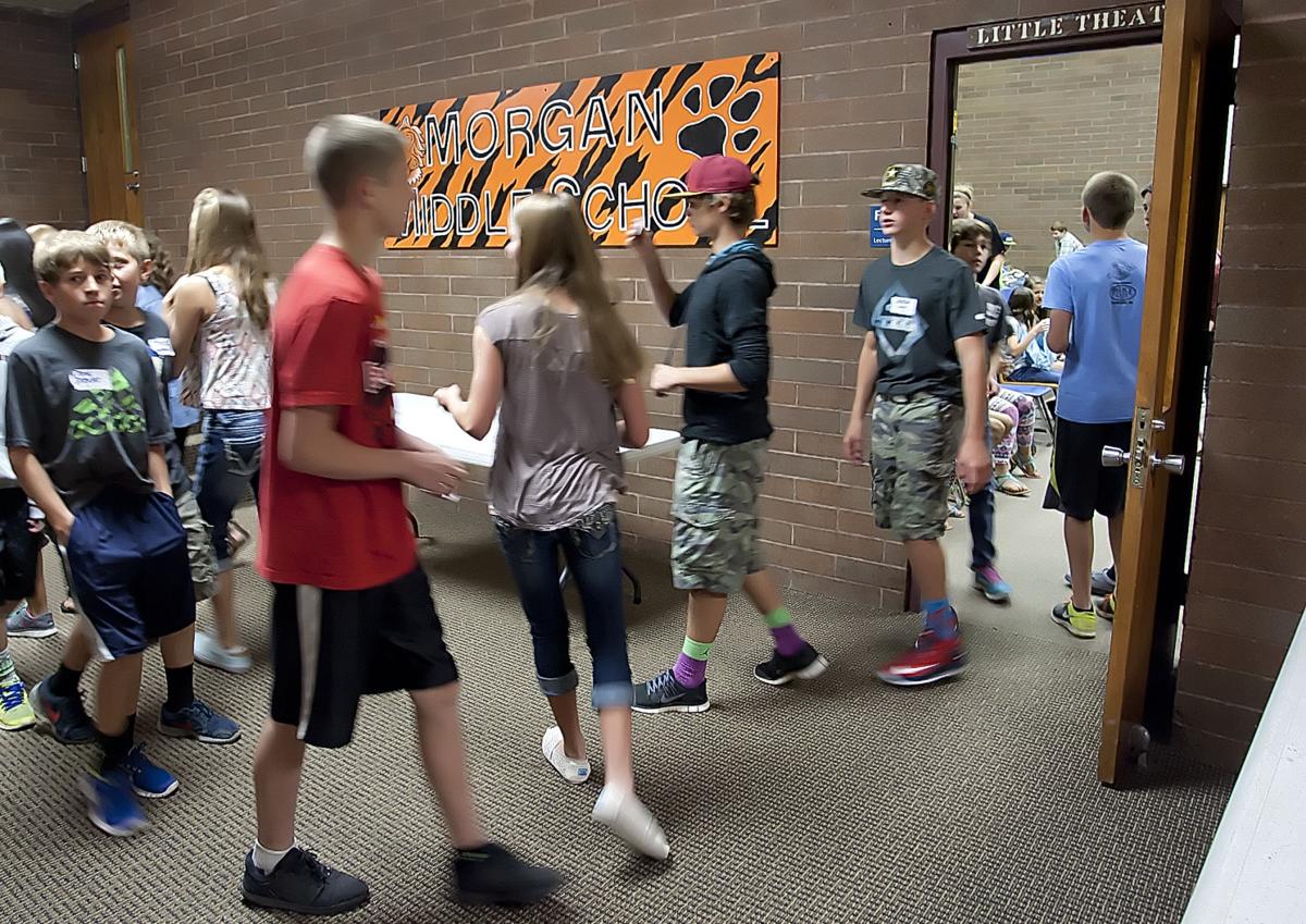 Transitioning students explore their new buildings at Camp Morgan ...