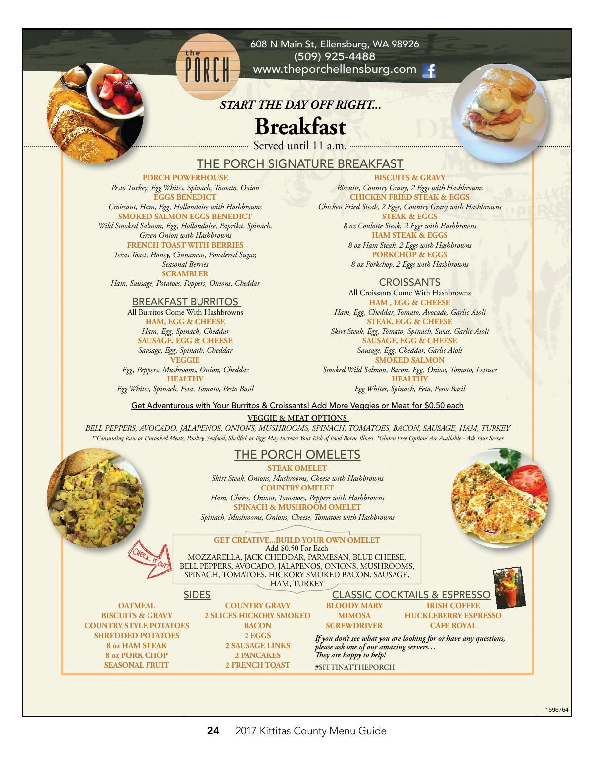2017 Menu Guide // Porch | Menuguide | dailyrecordnews.com