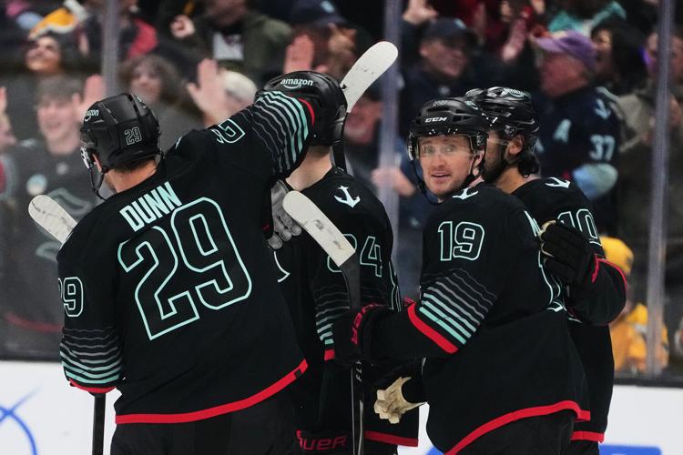 Kakko, Catton score 2 goals each as Kraken beat Bruins 7-4 to extend ...