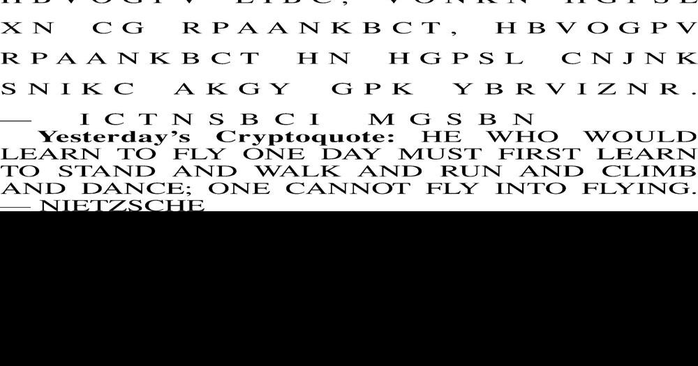 Cryptoquote | Diversions | dailyrepublic.com