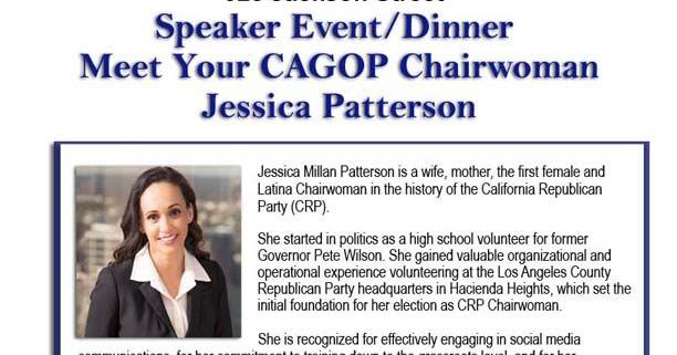Come Join Us: Jessica Patterson Chair of CAGOP to speak at Solano ...