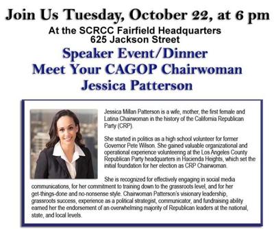 Come Join Us: Jessica Patterson Chair of CAGOP to speak at Solano ...