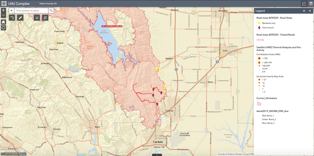 Solano opens final evacuation zone as crews make gains to contain ...