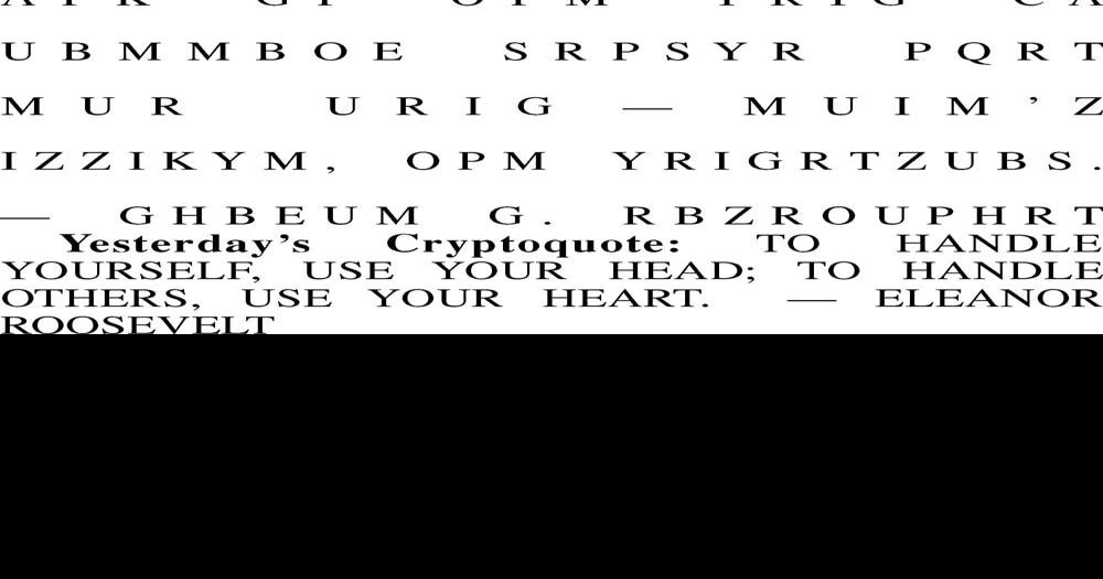 Cryptoquote | Diversions | dailyrepublic.com