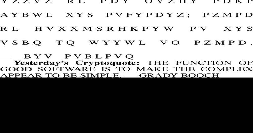 Cryptoquote | Diversions | dailyrepublic.com