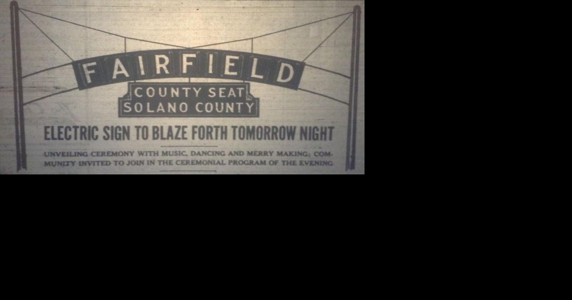 Back in the Day: Fairfield sign a landmark, source of pride | Local ...