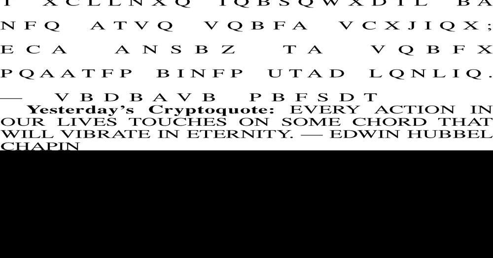 Cryptoquote | Diversions | dailyrepublic.com