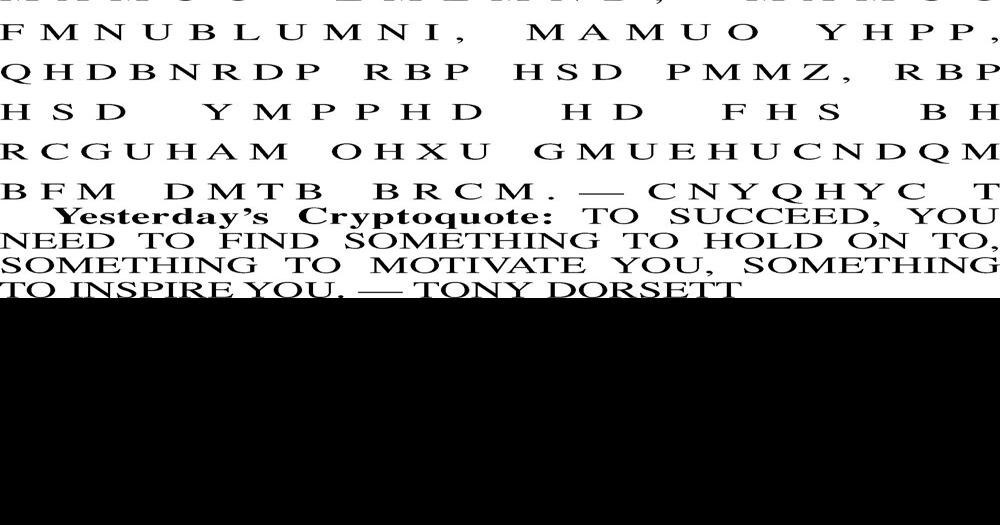 Cryptoquote | Diversions | dailyrepublic.com