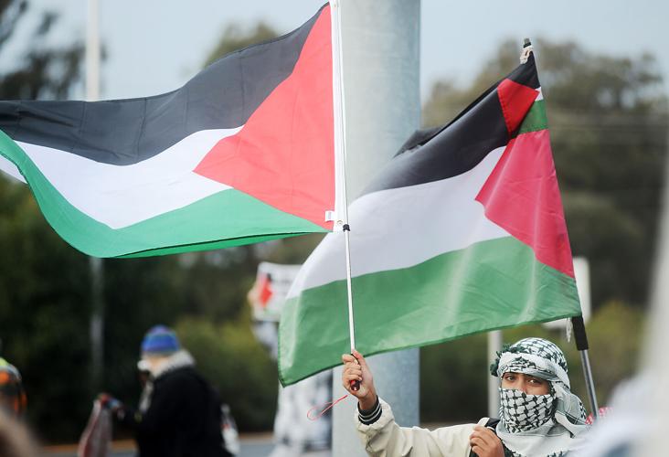 Protesters demand Travis Air Force Base stop supplying Israel with ...