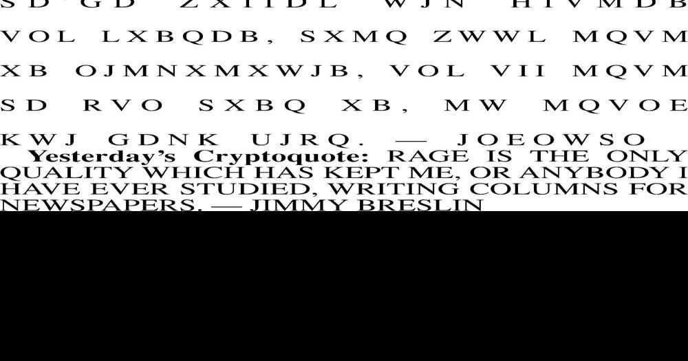 Cryptoquote | Diversions | dailyrepublic.com