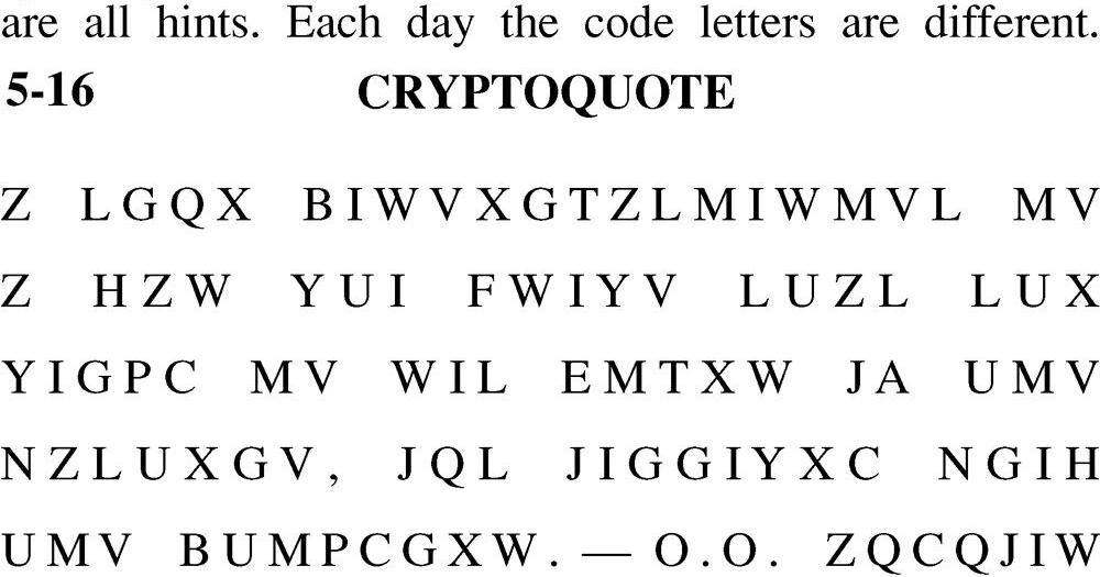 Cryptoquote | Diversions | dailyrepublic.com