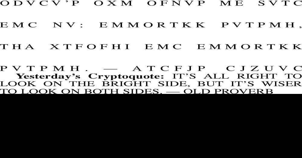 Cryptoquote | Diversions | dailyrepublic.com