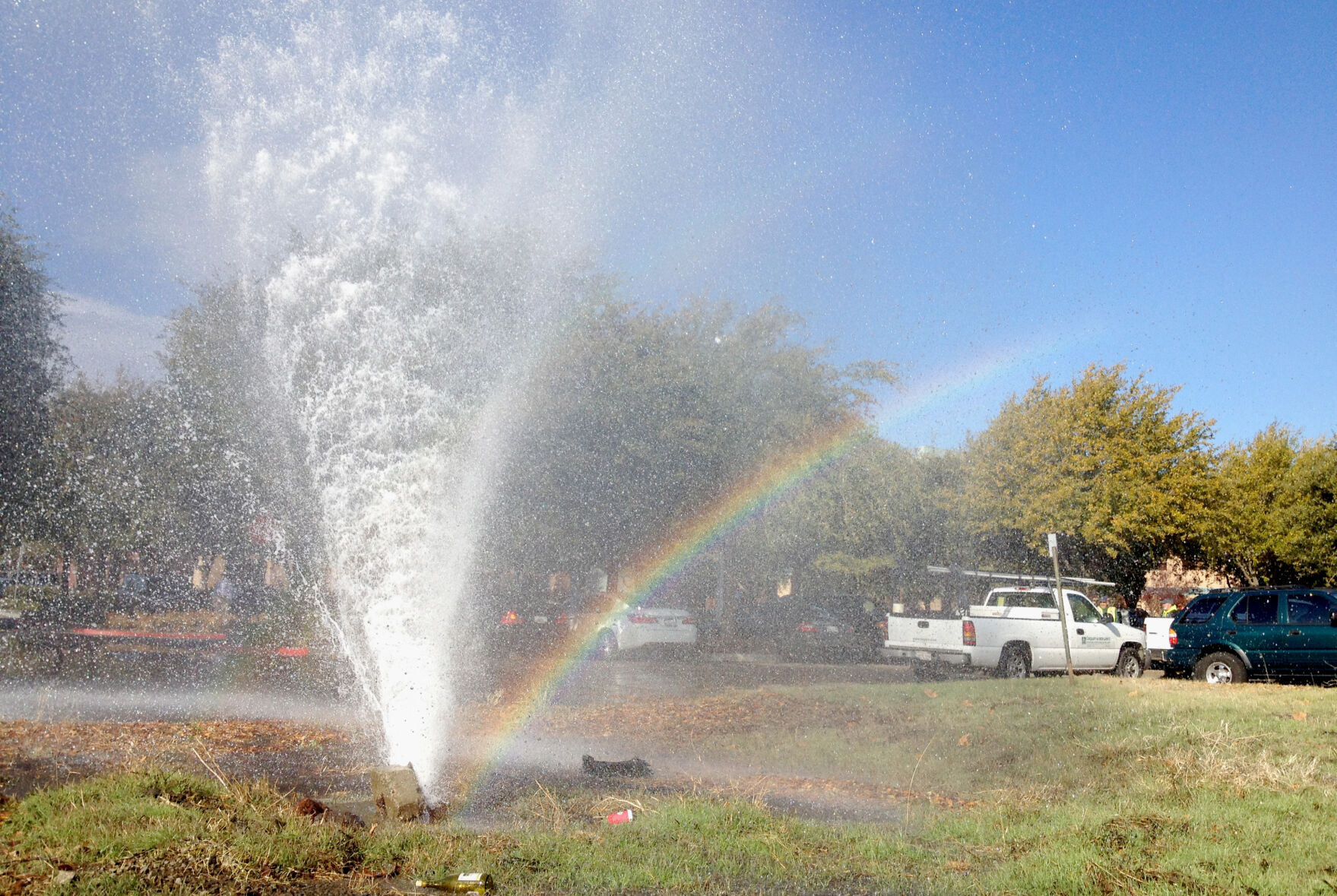Water line break creates geyser | Fairfield | dailyrepublic.com
