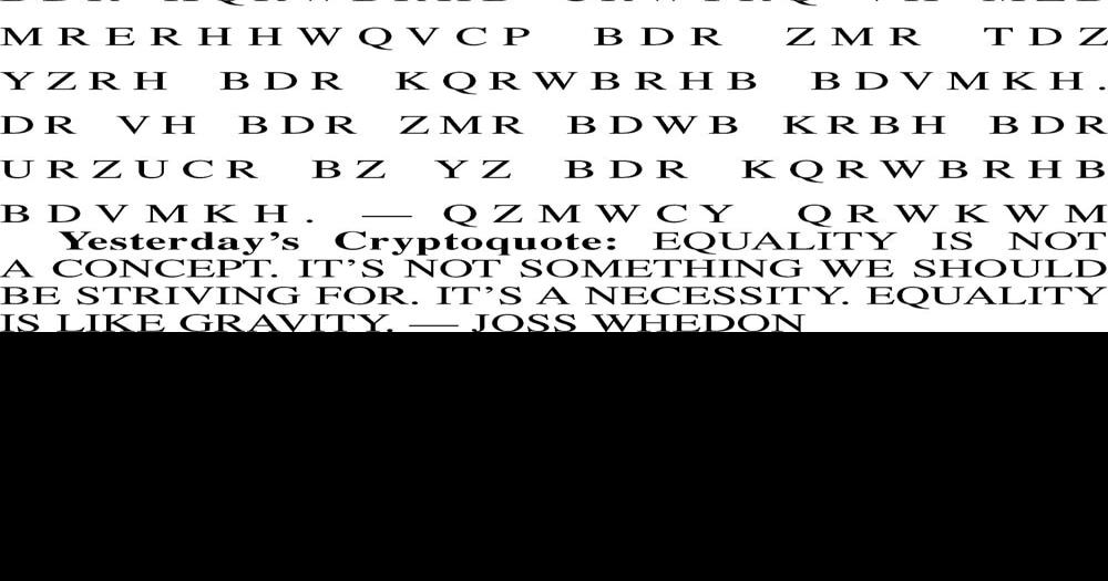 Cryptoquote | Diversions | dailyrepublic.com