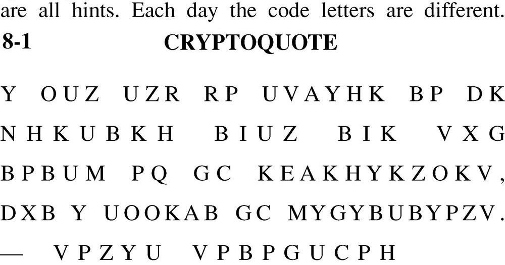 Cryptoquote | Diversions | dailyrepublic.com