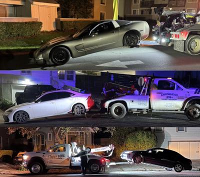 Three cars towed following sideshow, spinning donuts | News ...