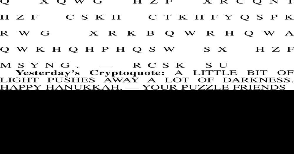 Cryptoquote | Diversions | dailyrepublic.com