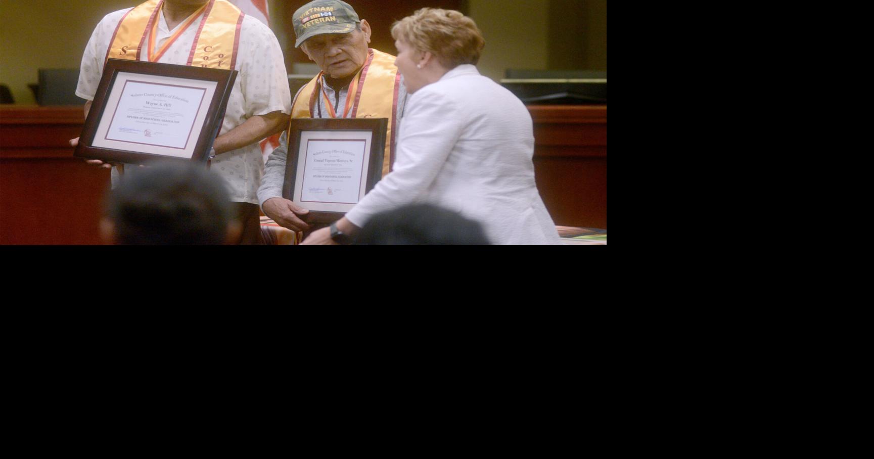 Vets honored to finally receive high school diplomas in special ...