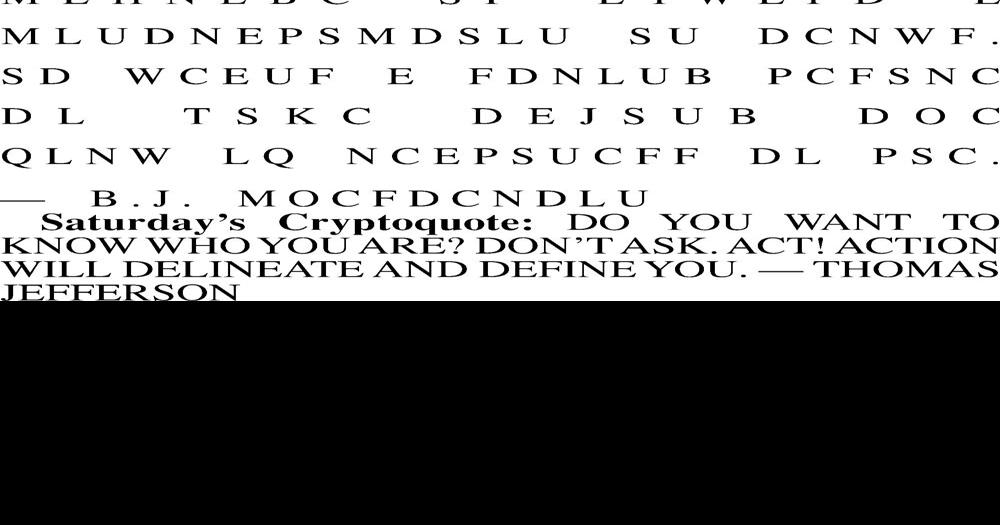 Cryptoquote | Diversions | dailyrepublic.com