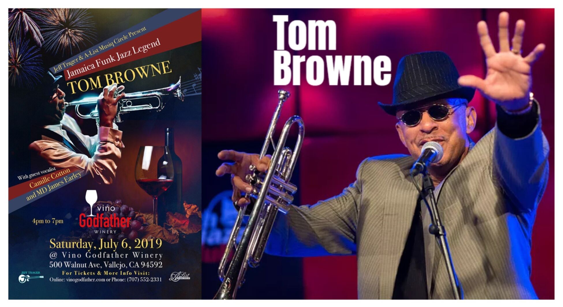 Trumpeter Tom Browne brings “Funkin’ for Jamaica” and other hits to ...