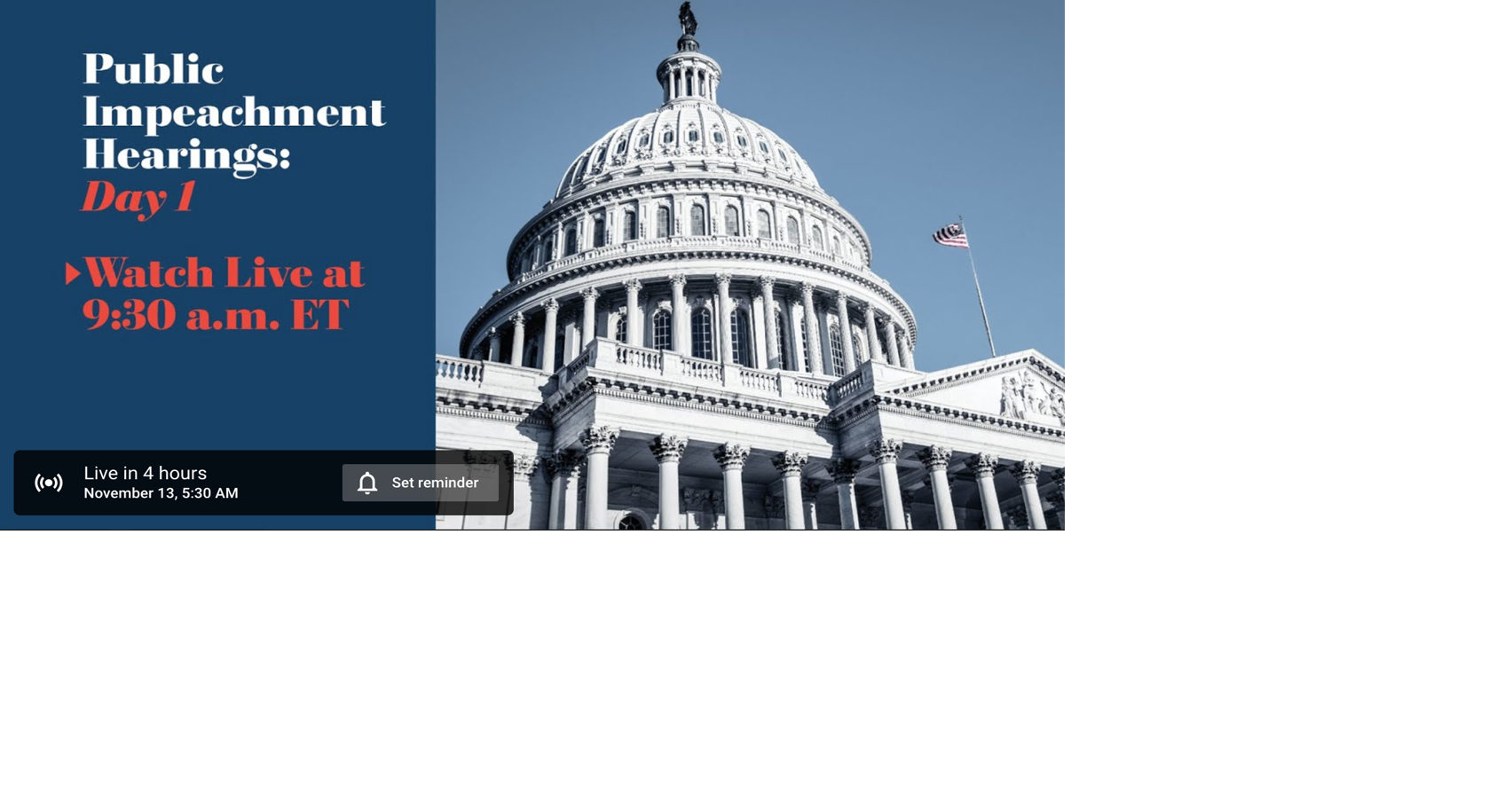 Live Stream: Impeachment inquiry before House Intelligence Committee ...