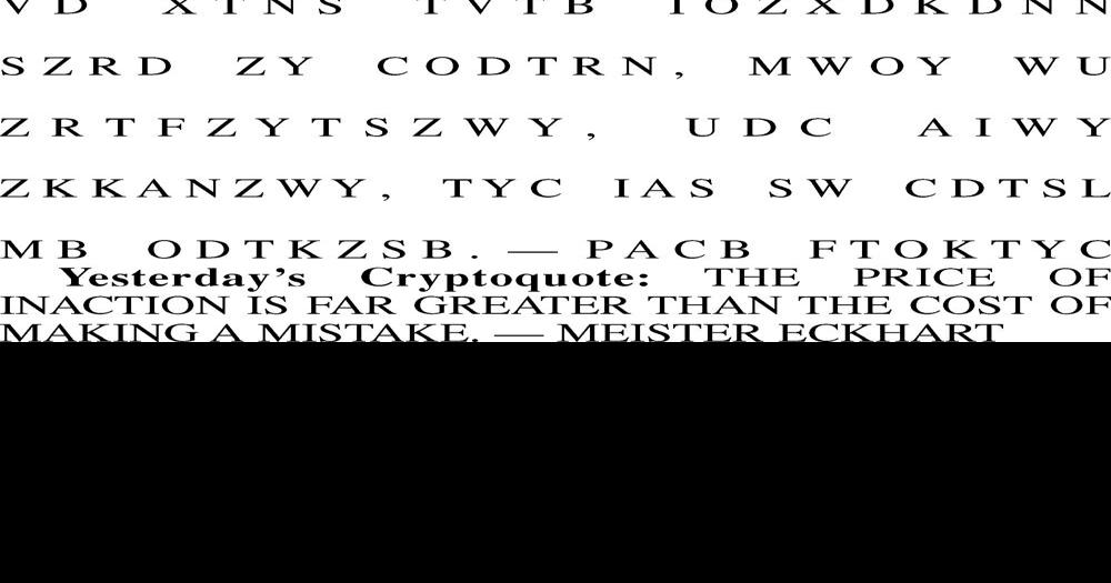 Cryptoquote Dec 15 | Diversions | dailyrepublic.com