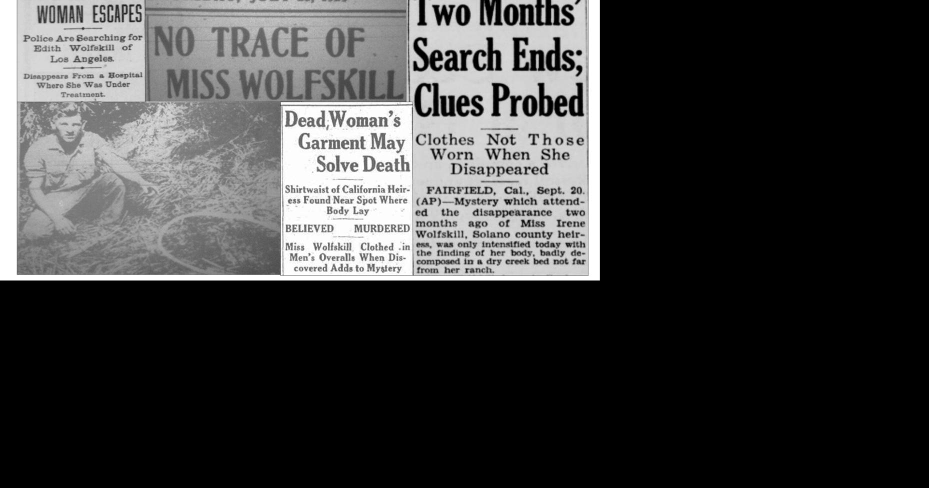 Back in the Day: Death of Edith Irene Wolfskill remains a mystery ...