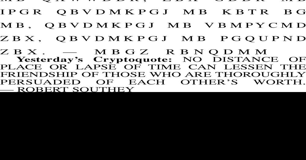 Cryptoquote | Diversions | dailyrepublic.com