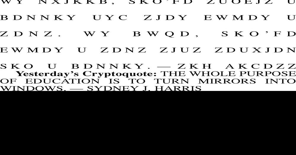 Cryptoquote | Diversions | dailyrepublic.com